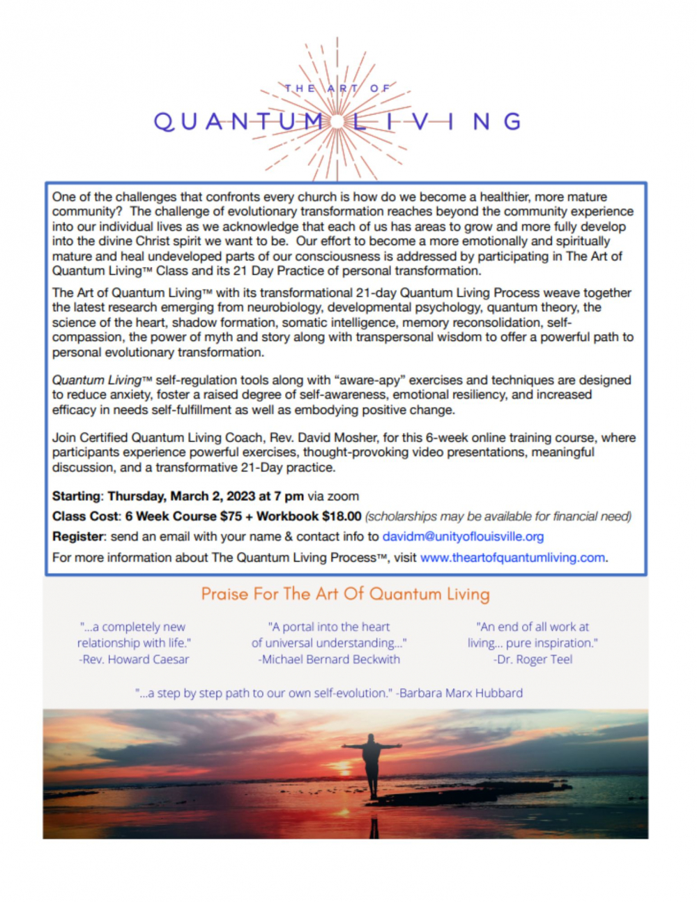 The Art of Quantum Living | Unity of Louisville